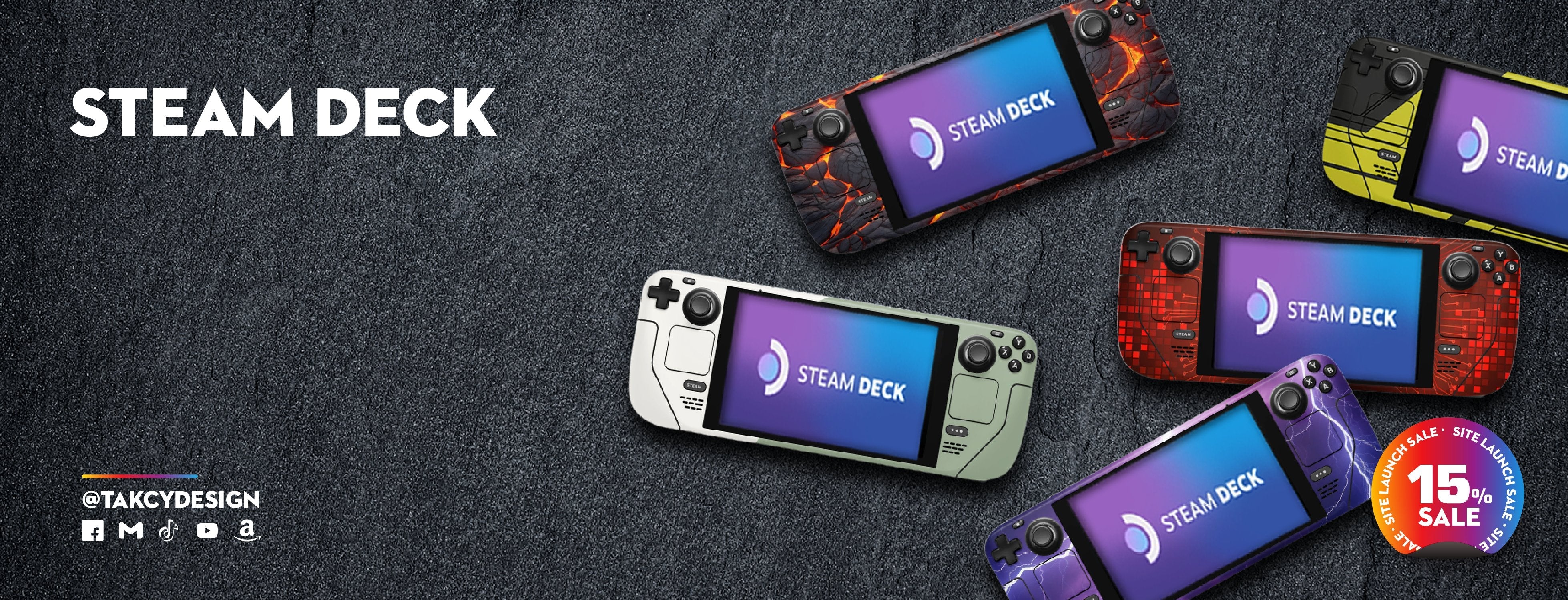 Steam Deck Skins – Vinyl Wraps for LCD & OLED Models – Tackydesign